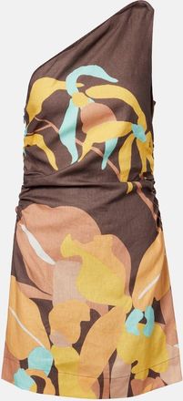 Faithfull The Brand One-Shoulder-Minikleid Marga aus Leinen