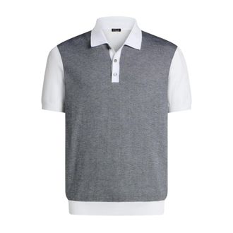 Kiton Polo-Shirt aus reiner Baumwolle mit kontrastierenden Details - - Tops - Herren - Schwarzk - 3XL