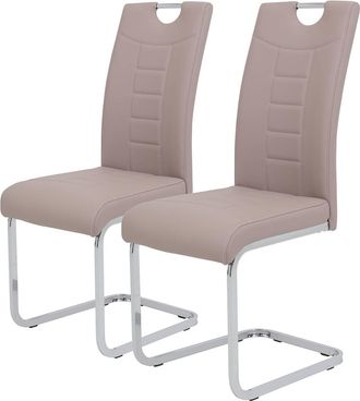 Hela home24 Freischwinger Festola 44 x 104 x 58cm 2er Set Beige/Cappuccino