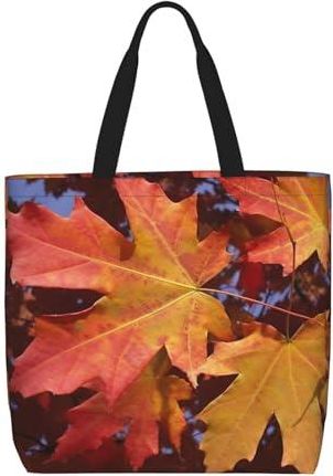 Generic Feuilles D&Eacute;rable DAutomne Sac &Agrave; Bandouli&egrave;re Grand Tote Bag D&eacute;contract&eacute; Sac A Main Femme Pour Gym Travail Shopping