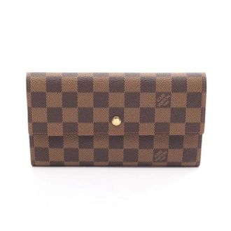 Louis Vuitton Portefeuille Long Pre-owned (Tri-pli) - Femme - Pre-owned - Brun - Taille: ONE Size