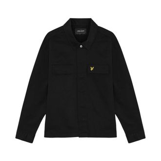 Lyle & Scott Gewaschenes Overshirt - - Jackets - Herren - Schwarzk - L