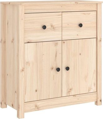 vidaXL Buffet 70x35x80 cm nois massif de pin Vidaxl