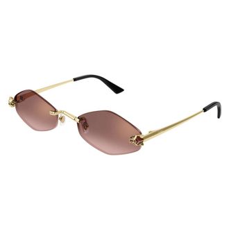 Cartier Ct0433S - - Accessories - unisex - Gelb - 55 MM