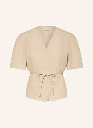 Neo Noir Neo Noir Wickelbluse Simoni beige