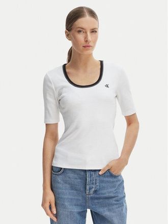 Calvin Klein Jeans T-Shirt LV047F247G Wei&szlig; Slim Fit