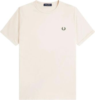Fred Perry Homme, Tops, Beige, Taille: XL Ringer T-Shirt
