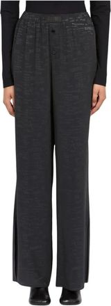 Maison Margiela Femme, Pantalons, Gris, Taille: 38 FR Pantalon &agrave; jambes larges