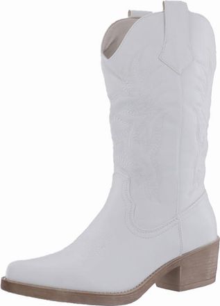 Elara Damen Stiefel Kunstleder DES957-1 White PU-38
