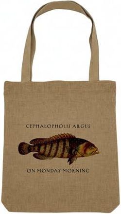 Fabulous Sac Shopping Tote Bag Aspect Lin - Cephalopholis Argus on Monday morning Biology Board Illustration - Sac de Courses Toile Epaisse 360g Beige Naturel 