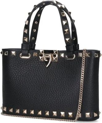 Valentino Garavani Shopper & Totes - Mini Tote Bag With Rockstud Details - Gr. unisize - in Schwarz - f&uuml;r Damen