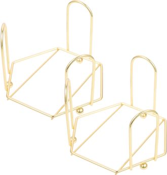 Angoily Eisen Untersetzerhalter Organizer Satz Rostfrei Kompakt F&uuml;r Runde Und Quadratische Tassenunterlagen Praktischer Aufbewahrungsst&auml;nder F&uuml;r Wohn Und Essz