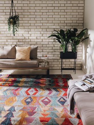 benuta Nest Artis - Rechteckig - Pflegeleicht für Wohnzimmer Schlafzimmer, Multicolor, 80x165 cm