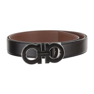 Ferragamo Lederg&uuml;rtel zum Wenden - - Accessories - Herren - Schwarzk - 115 CM