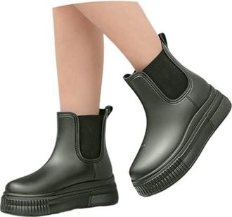 Generic Chaussures pluie en caoutchouc unisexes Imperm&eacute;able Coupe-Vent Bottes jardin s&eacute;curit&eacute; de qualit&eacute; Compris la Semelle int&eacute;rieure Flexibilit&eacute; barefoot po