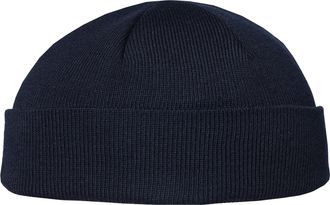 Hanseheld Strickm&uuml;tze Seeb&auml;r Baumwolle Dockerm&uuml;tze kurz flach - Marine blau | Baumwollstrick | Seemann | Feinstrick | Blau | Dunkelblau | Made in Germany | Bio