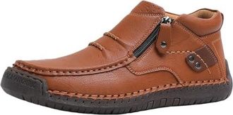 Generic Bottes de conduite en cuir faites &agrave; la main pour homme - Chaussures d&eacute;contract&eacute;es &agrave; enfiler de qualit&eacute; sup&eacute;rieure avec soutien de la vo&ucirc;te plantaire, 