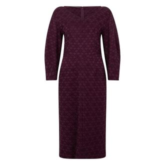 Alberta Ferretti Burgunderfarbenes Midikleid mit elegantem Ausschnitt - - Dresses - Damen - Lila - S