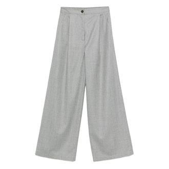 Barba Femme, Pantalons, Gris, Taille: 42 FR Pantalon en laine vierge