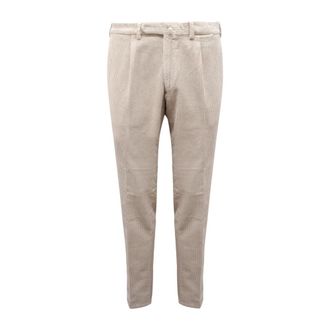 Santaniello Samthose mit geripptem Cord-Look - - Trousers - Herren - Beige - XL