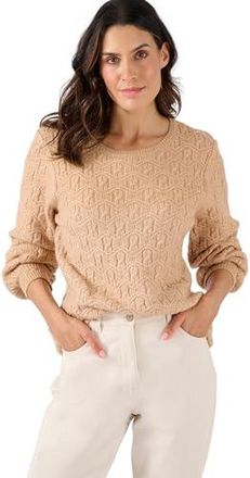 Damart Pull Maille Fantaisie Thermolactyl Femme Marron Taille 46/48