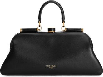 Dolce & Gabbana Lambskin Leather Tote Bag - Black