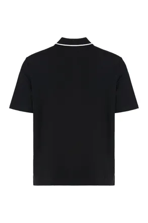 Dolce & Gabbana Mens Cotton-Piqu&eacute; Polo Shirt Black T-shirts And Polos