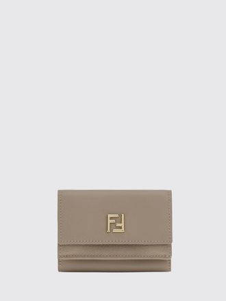 Fendi Portefeuille Tri-Fold en cuir avec monogramme FF et fermeture &agrave; pression