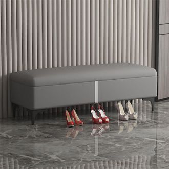 Generic Moderne Aufbewahrungsbank for Schlafzimmer, Ottomane Aus Kunstleder Mit Klappdeckel, Schuhbank for Den Eingangsbereich - 60 X 40 X 40 cm (24 X 16 X 16