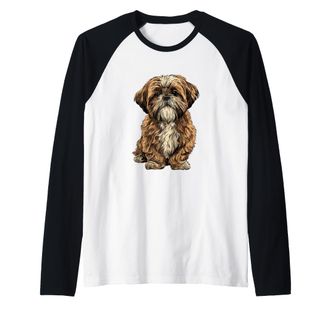 Whyitsme Design Roter Shih Tzu Hund Illustration Raglan