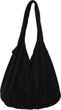 Generic Sac polyvalent en flanelle pour femme et fille - Grande capacit&eacute; - Pour le travail scolaire - Voyage quotidien, Noir, 20.47x14.57x3.94Zoll