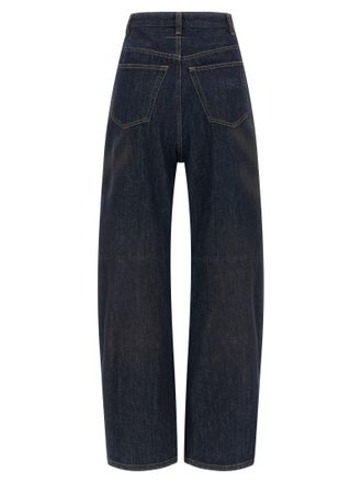Maison Margiela Womens Blue Cotton High-Waisted Jean Clothing
