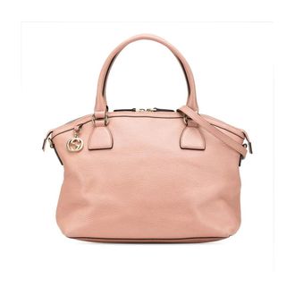 Gucci Pre-owned Medium Leather GG Charm Dome Satchel - - Pre-owned - Damen - Rosa - ONE SIZE
