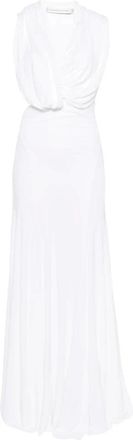 CHRISTOPHER ESBER Femme, Robes, Blanc, Taille: 32 FR Draped Cutout Maxi Dress
