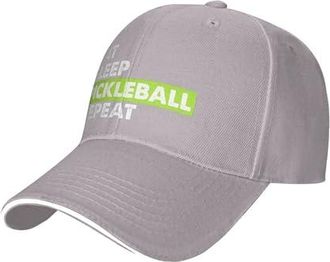 Generic Chapeau De Baseball Manger, Dormir, Pickleball, Recommencer Chapeau De Sport Mode Classique Casquette Unisexe, pour Cyclisme, Gar&ccedil;on, Ext&eacute;rieur, 55-59