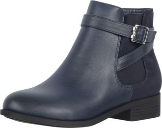 Elara Damen Stiefelette Chelsea Ankle Boots Chunkyrayan C298-Navy New-38