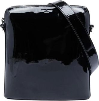 Saint Laurent Sac bandouli&egrave;re en cuir verni Pre-owned - Femme - Pre-owned - Noir - Taille: ONE Size