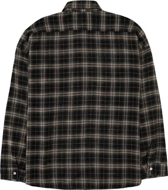 Sunflower Mens Shirt Checked Black Viscose-Linen