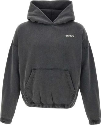 SATISFY Satisfy, Homme, Sweatshirts et sweats &agrave; capuche, Noir, Taille: L 1104600A02Aged Sweat &agrave; capuche