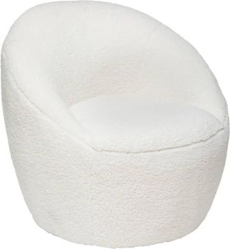 Atmosphera Atmosphera - Fauteuil Romi - Blanc - Bouclette