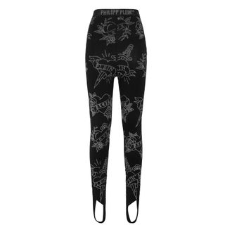 Philipp Plein Leggings Love - - Trousers - Damen - Schwarzk - M