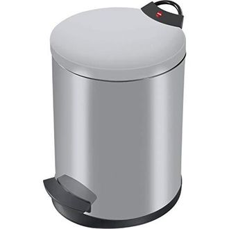 Hailo T2 M, M&uuml;lleimer aus Stahlblech, 11 Liter, M&uuml;llbeutel-Klemmung, Anti-Rutsch-F&uuml;&szlig;e, Tragegriff, made in Germany, 0513-119