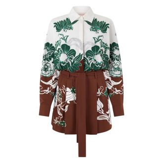 Valentino Garavani Blumiger Jumpsuit mit langen &Auml;rmeln - - Jumpsuits & Playsuits - Damen - Mehrfarbig - XS