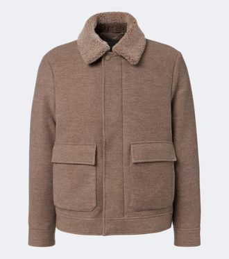 Canali Veste en laine, cachemire et shearling