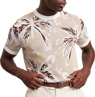 Ted Baker T-Shirt f&uuml;r Herren, Jerseyware, kurz&auml;rmlig (Braungrau)
