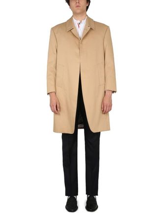 Thom Browne Cotton Classic Collar Coat - Brown
