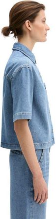Marc O'Polo Jeansbluse aus Lyocell-Leinen-Baumwolle-Mix
