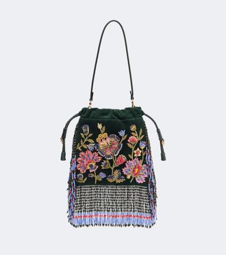 Etro Sac Kalispera Small en daim &agrave; perles