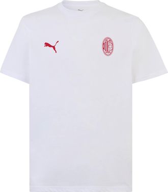 A.C. Milan Unisex Ftbless T-Shirt mit A.C. Logo Offizielles Produkt von Milan und Puma, Weiß, XXL