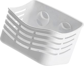 NUOBESTY Angoily Saugnapf Aufbewahrungsregal aus Rostfreiem Kunststoff Wei&szlig; Wandh&auml;ngend ohne Bohren Platzsparendes K&uuml;chen und Badezimmerregal f&uuml;r Kleinigkeiten